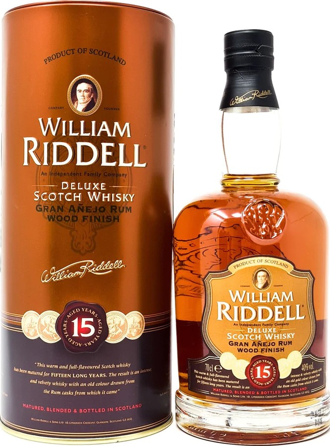 William Riddell 15yo Gran Anejo Rum Finish Gran Anejo Rum Wood 40% 700ml - Spirit Radar